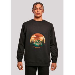 F4NT4STIC Herren Sweatshirt "Sonnenuntergang Berglandschaft", schwarz, Gr. L, Obermaterial: 50% Baumwolle, 50% Polyester, Sweatshirts, Premium