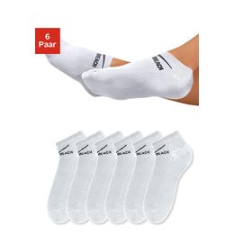 Venice Beach Damen Sneakersocken "Damen Kinder Sportsocken, Laufsocken, Kurzsocken", Gr. 31, wei&szlig;, Baumwolle, Elasthan, Polyamid, unifarben, Socken,