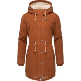 Ragwear Damen Winterjacke "Canny Corduroy", braun, Gr. 4XL, Oberstoff: 100% Baumwolle; Futter: 100% Polyester; Wattierung: 100% Polyester, Jacken,