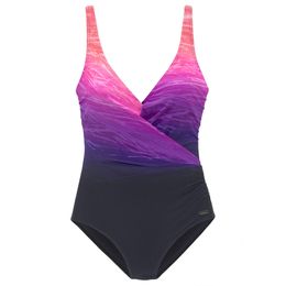 Lascana Damen Badeanzug, blau, Gr. 48, Farbverlauf, Polyamid, Badeanz&uuml;ge, mit Farbverlauf und Shaping-Effekt