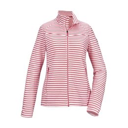 Killtec Damen Strickjacke "KOS 50 WMN FLX JCKT", rosa, Gr. 36, Obermaterial: 95% Polyester, 5% Elasthan, Strickjacken, Streifendesign, elastisch,