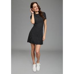 Bruno Banani Damen Strickkleid, schwarz-wei&szlig;, Gr. 40, gestreift, Strick, Obermaterial: 70% Viskose, 30% Polyamid, Kleider, mit monochromen,