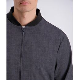 Pierre Cardin Herren Blouson, grau, Gr. 50, unifarben, Web, Obermaterial: 54% Schurwolle, 44% Polyester, 2% Elasthan, Jacken, mit Wolle