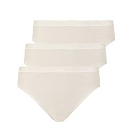 Nina von C. Damen Midislip "3er Pack Damen Midislip Slipboutique", Gr. 42, beige, Obermaterial: 100% Baumwolle CO., Unterhosen