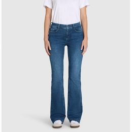 MAC Damen Bootcut-Jeans "BOOT", blau, Gr. 44, unifarben, Denim/Jeans, Obermaterial: 91% Baumwolle, 7% Elastomultiester, 2% Elasthan, Jeans, im