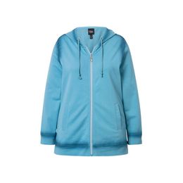 Ulla Popken Zip-Up Hoodie female Blue size 62-64