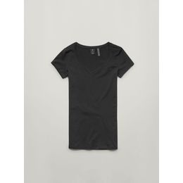 G-Star Raw G-STAR Damen T-Shirt "Base V-Neck Cap Top"schwarz, Gr. M, Obermaterial: 95% Baumwolle, 5% Elasthan, Shirts