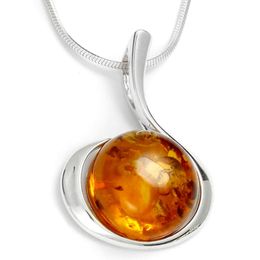 OSTSEE-SCHMUCK Damen Kette mit Anh&auml;nger "- Leonie - Silber 925/000 - Bernstein", 42, Silber 925 (Sterlingsilber), silber, Silber 925