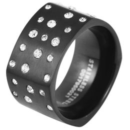 Adelia&acute;s ADELIA ́S Damen Fingerring "Damen Ring aus Edelstahl", 56, Edelstahl, schwarz, Edelstahl, Fingerringe