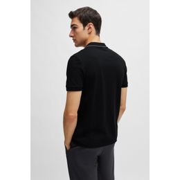 BOSS Green Herren Poloshirt "Paule", schwarz, Gr. XXXL, unifarben, Jersey, Obermaterial: 100% Baumwolle, Shirts, mit Polokragen