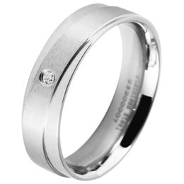 Adelia&acute;s ADELIA ́S Damen Fingerring "Damen Ring aus Edelstahl mit Strass Steinchen", 54, Edelstahl, silber, Edelstahl, Fingerringe