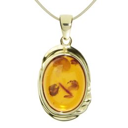 OSTSEE-SCHMUCK Damen Kette und Anh&auml;nger Set "- Mara - Gold 333/000 - Bernstein", 42, gold, Gelbgold 333, Schmuck_Sets