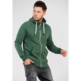 behype Herren Kapuzensweatshirt "SWANTON", gr&uuml;n, Gr. S, meliert, unifarben, 70% Baumwolle, 30% Polyester, Sweatshirts, mit praktischer Kapuze