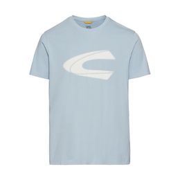 Camel Active Herren T-Shirt, blau, Gr. XL, bedruckt, Jersey, Obermaterial: 100% Baumwolle, Shirts, mit Logo-Print