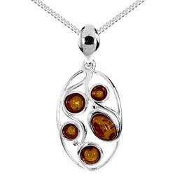OSTSEE-SCHMUCK Damen Kette mit Anh&auml;nger "- Cailin - Silber 925/000 - Bernstein", 42, Silber 925 (Sterlingsilber), silber, Silber 925