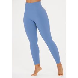 ENDURANCE ATHLECIA ATHLECIA Damen Trainingstights "Aideny", blau, Gr. L, unifarben, 92% Nylon, 8% Elasthan, Hosen, mit Quick Dry-Technologie