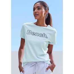 Damen T-Shirt, BENCH. LOUNGEWEAR, Gr. 36, bunt, Single Jersey, Obermaterial: 100% Baumwolle, unifarben, Basic, Shirts, im doppelpack mit Logodruck,