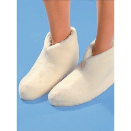 Damen Bettschuh, Gr. 40, beige, Textil, Schuhe