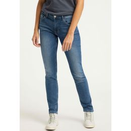 Mustang Damen Slim-fit-Jeans "Rebecca", blau, Gr. 34, Denim/Jeans, Obermaterial: 75% Baumwolle, 23% Polyester, 2% Elasthan, Jeans
