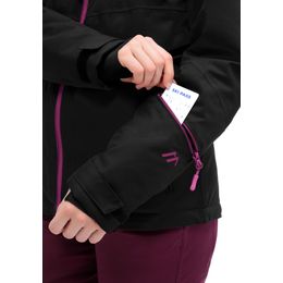 Maier Sports Damen Skijacke "INA", schwarz, Gr. 38, 100% Polyester, Jacken, Damen Winterjacke, wasserdicht, 5 RV-Taschen und Kapuze, Regular fit