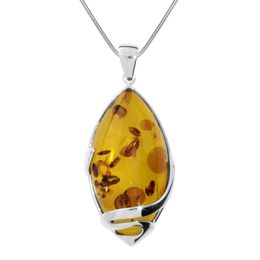 OSTSEE-SCHMUCK Damen Kette mit Anh&auml;nger "- Wally - Silber 925/000 - Bernstein", 60, Silber 925 (Sterlingsilber), silber, Silber 925 (Sterlingsilber),