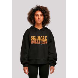 F4NT4STIC Damen Sweatshirt "Ski More Worry Less", schwarz, Gr. 4XL, Obermaterial: 100% Baumwolle, Sweatshirts, Premium Qualit&auml;t