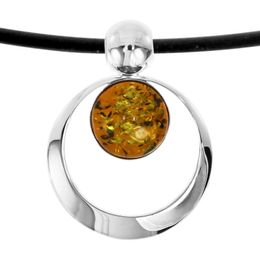 OSTSEE-SCHMUCK Damen Kette mit Anh&auml;nger "- Lenka - Kautschukreif - Silber 925/000 - Bernstein", 60, Silber 925 (Sterlingsilber), silber, Silber 925