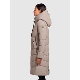 Khujo Damen Steppmantel "Mikia2-YM", grau, Gr. L, Obermaterial: 100% Polyester. Innenfutter: 100% Nylon. Wattierung: 100% Polyester, M&auml;ntel, Warmer