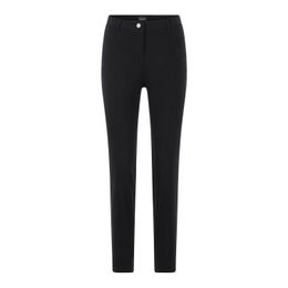 GOLDNER Damen Stoffhose "Bengalinhose mit L&auml;ngsn&auml;hten", schwarz, Gr. 44, Obermaterial: 67% Baumwolle CO. 28% Polyamid PA. 5% Elasthan EL., Hosen,