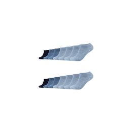 Camano Herren Sneakersocken "14er Pack", Gr. 39, blau, 77% Baumwolle, 22% Polyamid, 1% Elasthan, uni, Socken