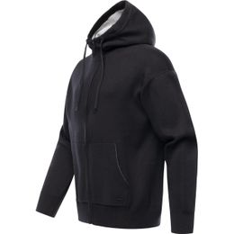 Ragwear Herren Kapuzensweatjacke "Raggan Zip", schwarz, Gr. XXL, Material: 50% Viskose, 28% Polyester, 22% Nylon, Sweatjacken, Zipper aus Rippstrick