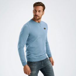 PME-Legend PME LEGEND Herren Sweatshirt "Airstrip sweat"airy blau, Gr. M, unifarben, Sweatware, Obermaterial: 95% Baumwolle, 5% Elasthan, Sweatshirts, mit Logo