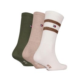 Tommy Hilfiger Damen Socken "TH KIDS SOCK 3P SPORT", Gr. 27camel, Obermaterial: 74% Baumwolle, 24% Polyamid, 2% Elasthan, Socken