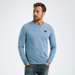 PME-Legend PME LEGEND Herren Sweatshirt "Airstrip sweat"airy blau, Gr. XXL, unifarben, Sweatware, Obermaterial: 95% Baumwolle, 5% Elasthan, Sweatshirts, mit