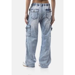 Cipo & Baxx CIPO & BAXX Damen Relax-fit-Jeans "WD544"iceblau, Gr. 32, meliert, 97% Baumwolle, 3% Elasthan, Jeans, Baggy leichte Sommerjeans