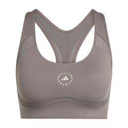 adidas by Stella McCartney Sport-BH 'Power Impact Training Bra Medium' Damen Gr&ouml;&szlig;e S schoko / wei&szlig;