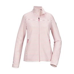 Killtec Damen Strickjacke "KOS 50 WMN FLX JCKT", rosa, Gr. 38, Obermaterial: 95% Polyester, 5% Elasthan, Strickjacken, Streifendesign, elastisch,