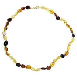 OSTSEE-SCHMUCK Damen Kette ohne Anh&auml;nger "- Tocessa - Bernstein -", 42, Bernstein, braun, Bernstein, Halsketten