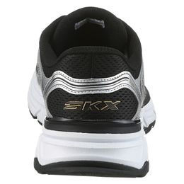 Skechers Herren Slip-On Sneaker "STAMINA SPORT", Gr. 43, silber, Leder, Synthetik, Textil, kontrastfarbene Details, Schuhe, Retro Sneaker,