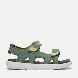 Timberland M&auml;dchen Sandale "PERKINS ROW BACKSTRAP SANDAL", Gr. 35, gr&uuml;n, Synthetik, Schuhe, mit Klettverschlu&szlig;