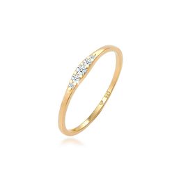 Elli DIAMONDS Damen Verlobungsring "Verlobungsring Diamant (0.09 ct) 925 Silber", 56mm, 0,01 P1 = bei 10-facher Vergr&ouml;&szlig;erung erkennbare Einschl&uuml;sse,