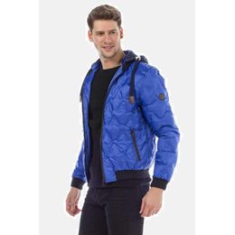 Cipo & Baxx CIPO & BAXX Herren Steppjacke "Jacke", blau, Basic, Gr. L, unifarben, 100% Polyester, Jacken, in Regular-Fit, CM152