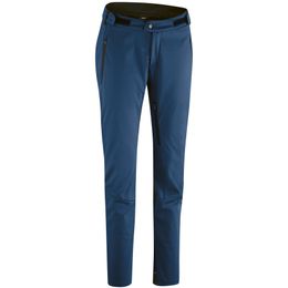Gonso Damen Fahrradhose "SKARN LIGHT W", blau, Gr. 48, 100% Polyester, Hosen, lange Damen Radhose, Softshell-Hose mit Ventilation am Innenbein