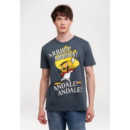 logoshirt Herren T-Shirt "Speedy Gonzales - Arriba", blau, Gr. XL, bedruckt, 100% Baumwolle, Shirts, mit Speedy Gonzales - Print