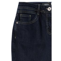 Loose-fit-Jeans Cecil, Damen, Gr. 26, L&auml;nge 30, rinsed wash, Jeans, 98% Baumwolle, 2% Elasthan, unifarben, kn&ouml;chellang, Jeans, High Waist