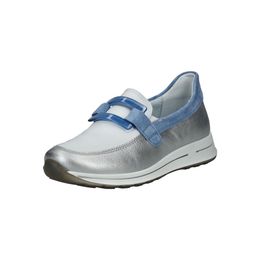 Ara Damen Sneaker "Ara Sneaker Leder", Gr. 40, silber, Leder, Schuhe