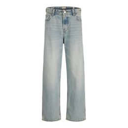 Jack & Jones Kinder Relax-fit-Jeans "JJIALEX JJNORREBRO SQ 150 SN JNR"blau denim, Gr. 128, JACK & JONES JUNIOR, Abriebeffekte, Denim/Jeans, Obermaterial: 100%