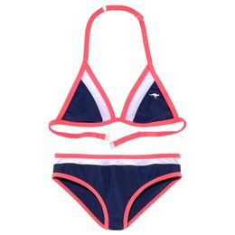 Kangaroos M&auml;dchen Triangel-Bikini "Energy Kids", bunt, Gr. 122, kontrastfarbene Details, unifarben, Polyamid, Bikini-Sets, im coolen