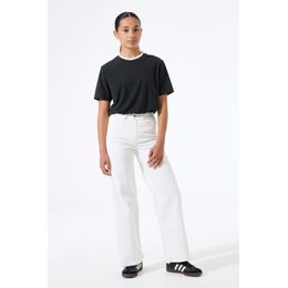 Weite Jeans Garcia "Annemay", M&auml;dchen, Gr. 170, N-Gr, wei&szlig; 5566, Denim/Jeans, Obermaterial: 91% Baumwolle, 7% Polyester, 2% Elasthan, weit, Jeans, for GIRLS