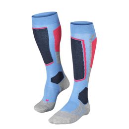 Falke Damen Skistr&uuml;mpfe "SK2 Intermediate", Gr. 35, blau, Materialmix, Socken, mit mittelstarker Polsterung, atmungsaktiv, schnelltrocknend